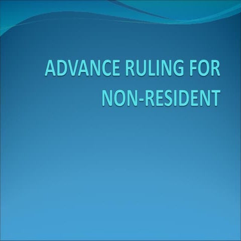 Advance Ruling | PPT