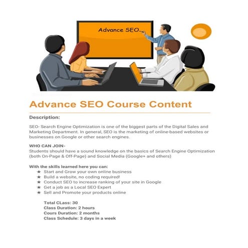 Advance seo course content | PDF