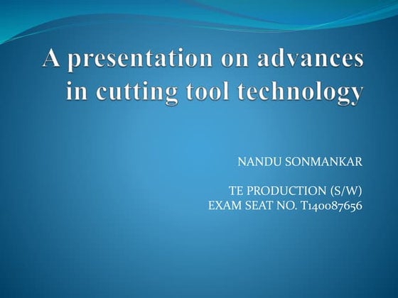 Cutting tools | PPTX