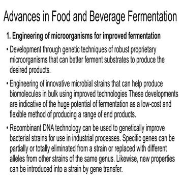 Advancesin fermentstion | PPT