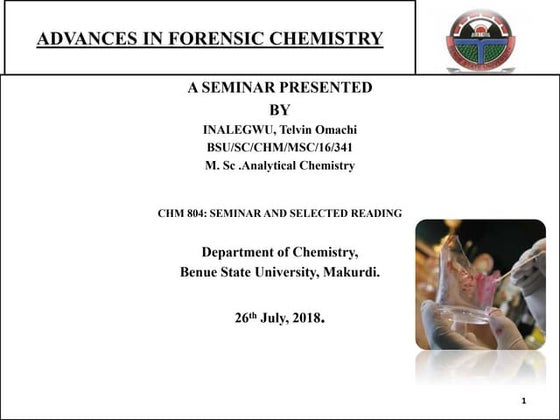Chapter 1 forensic chemistry | PPTX