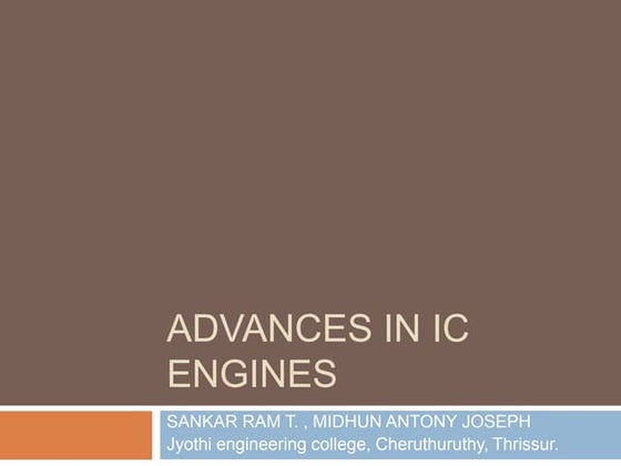 Advancesinicengines 120325133435-phpapp02 | PPT