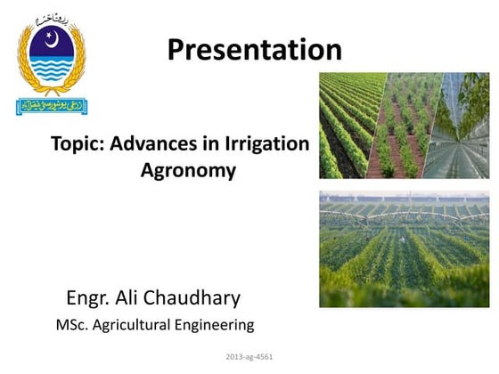 Presentation on Irrigation | PPTX | Gardening | Home & Garden