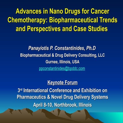 Advances in Nano Drugs for Cancer Chemotherapy Biopharmaceutical Trends ...