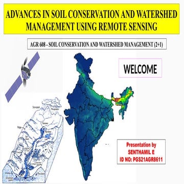 ADVANCES IN SOIL CONSERVATION AND WATERSHED MANAGEMENT USING REMOTE ...