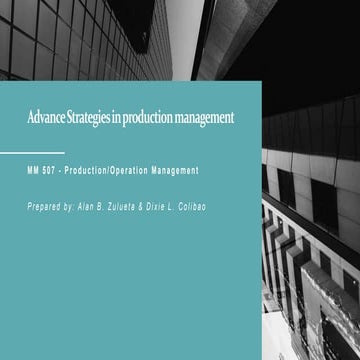 Advance Strategies in production management.pptx