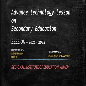 Introduction to Secondary education | PPTX