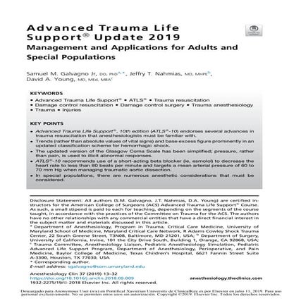 Advance trauma life support uptodate 2019 | PDF