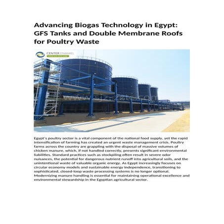 Advancing Biogas Technology in Egypt-GFS Tanks and Double Membrane ...