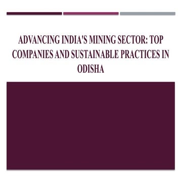 Advancing India’s Mining Sector: Top Companies and Sustainable ...