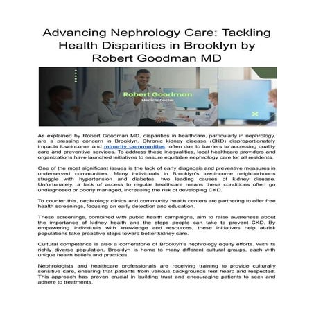 Dr. Robert Goodman's biography and his life style. | PDF