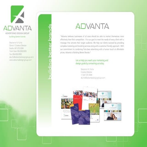 Advanta Advertising Design Group, LLC Corporate Portfolio Samples | PPT