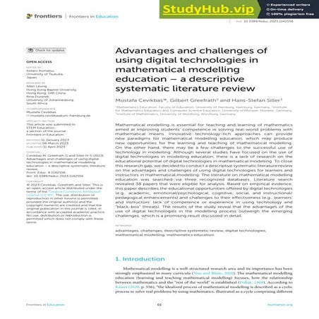 Advantages And Challenges Of Using Digital Technologies In Mathematical ...