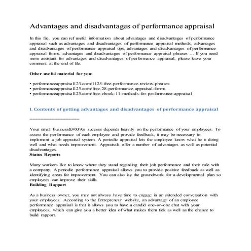 Performance appraisal methods with examples