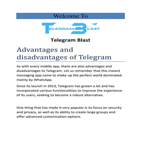 Advantages and disadvantages of Telegram.pdf