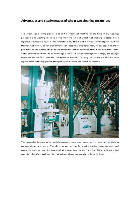 Wheat Preparation - Cleaning, Conditioning & colour sorting | PDF