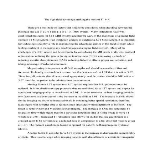 Advantages At 3 T Jb Aedits | DOC