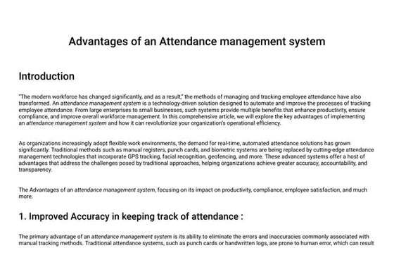 Task Tracker: Simplify Attendance Management System | PPTX