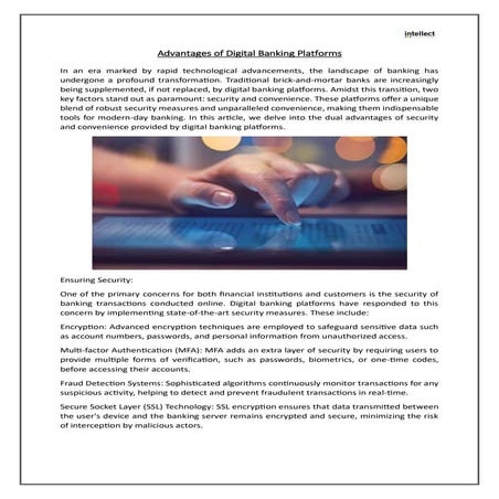 The Advantages of Digital Banking Platforms | PDF