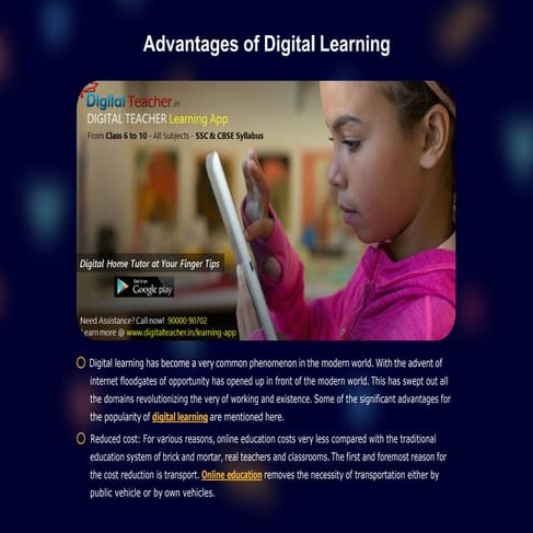 Advantages of Digital Learning | PDF