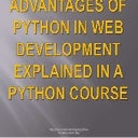 Advantages of python in web development explained in a python training