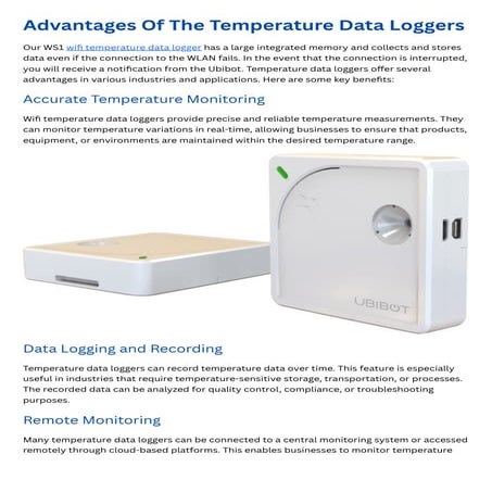 Advantages Of The Temperature Data Loggers.pdf