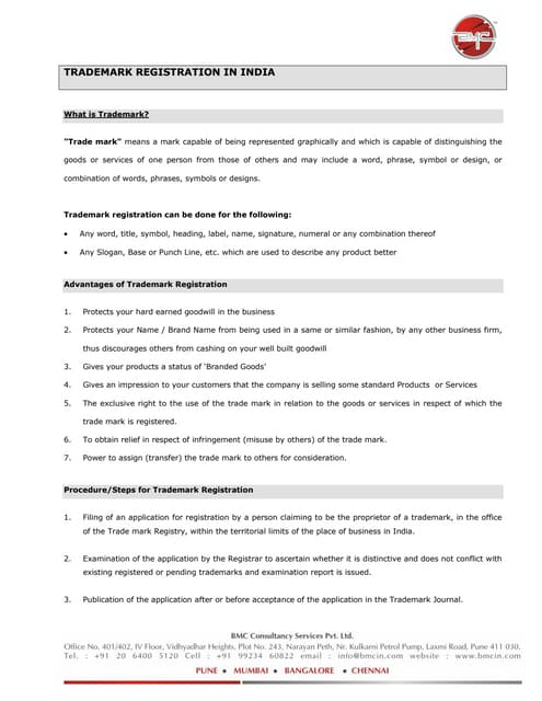 Advantages Of Trademark Registration | PPT Advantages Of Trademark Registration | PPT