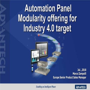 Automation Panel Modularity advantech offering for Industry 4.0 target ...