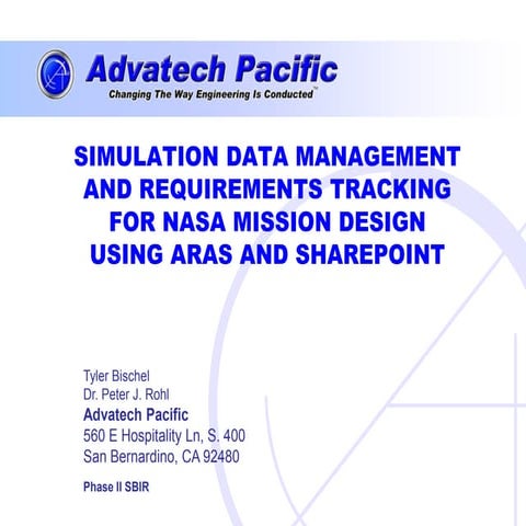 Simulation Data Management using Aras and SharePoint | PPT