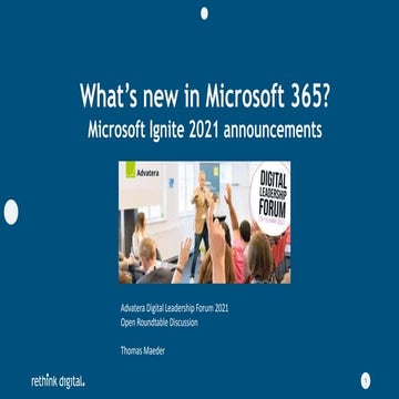 What’s new in Microsoft 365? Microsoft Ignite 2021 announcements. | PPT