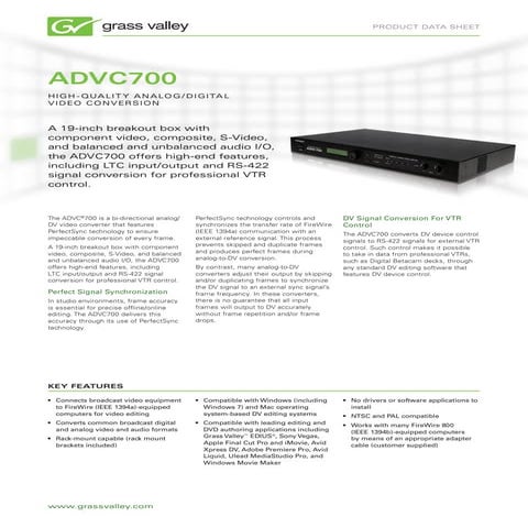 Grassvalley ADVC-1000