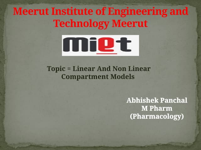 Basics of Pharmacokinetics | PPTX