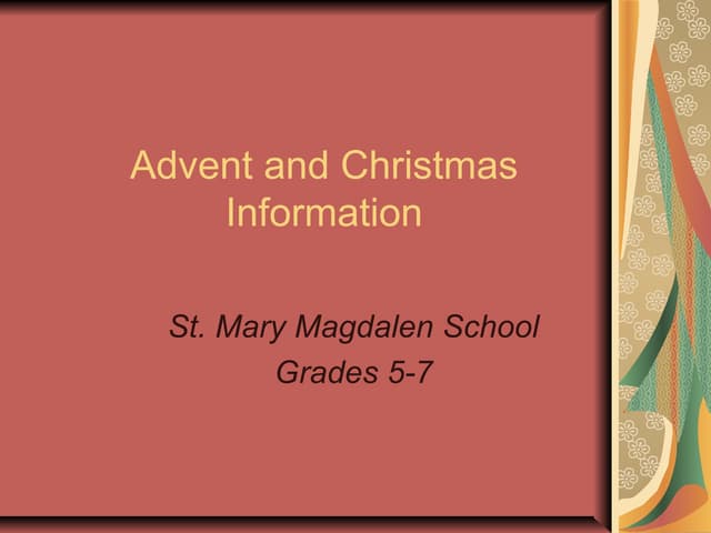 Advent wreath activity center for High School Students