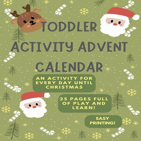 Christmas advent calendar for Toddler 2years plus | PDF