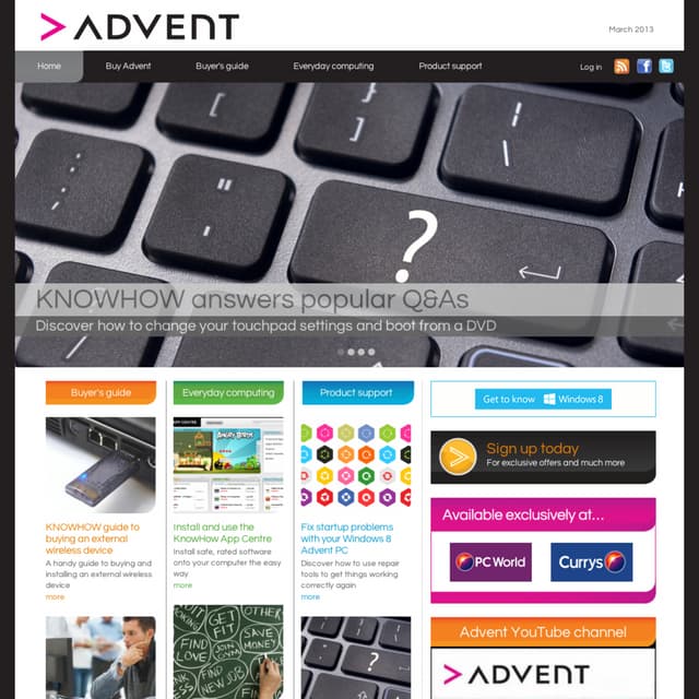 Advent computers homepage | PDF