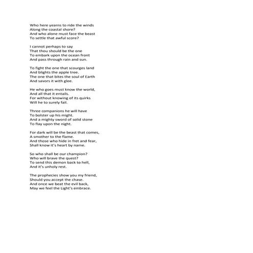 Adventure poem | DOCX