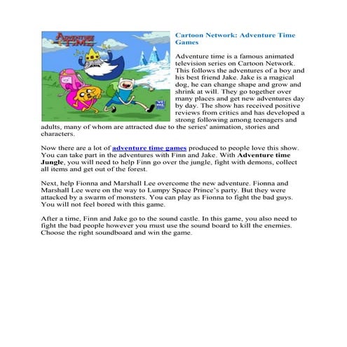 Adventure time | DOCX