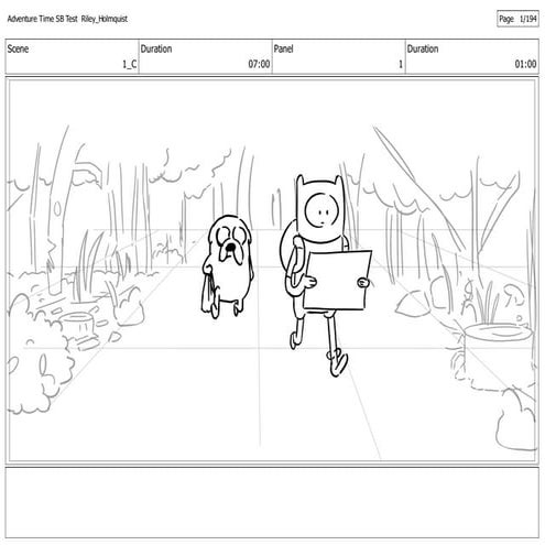 Adventure Time Storyboard Test | PPT