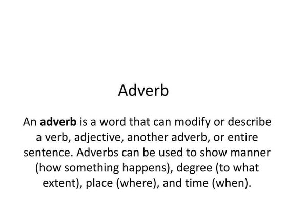 Adverb | PPT