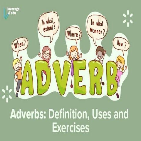 Grammar lesson on Adverb and Its types ( including exercise) | PPT