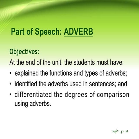 Adverb, part of speech, talks about adverb.pdf