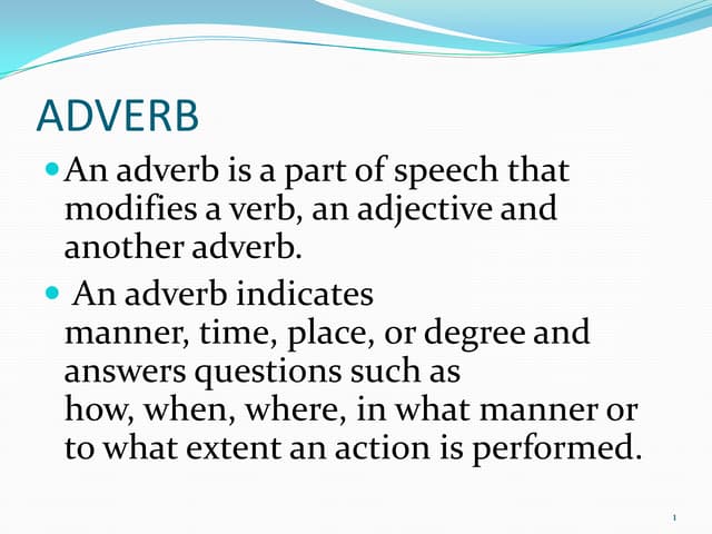 ADVERBS | PPTX