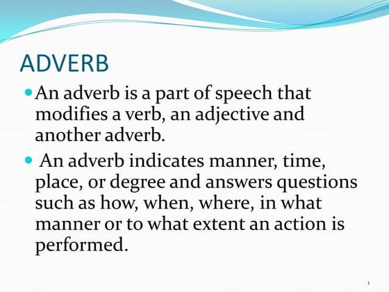 Lesson on adverbs of manner powerpoint presentation | PPT