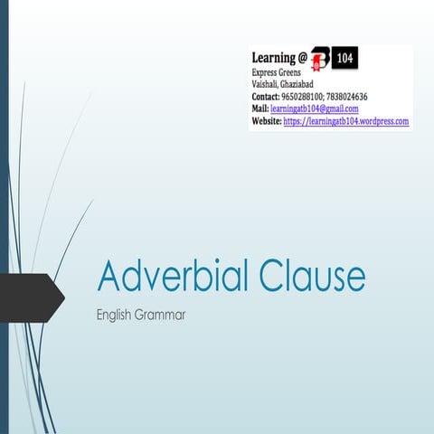 the example of complex sentence adverbial clause | PPTX