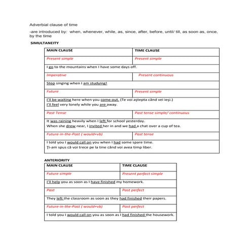 Adverbial clauses; adverbial clauses of time | PPTX