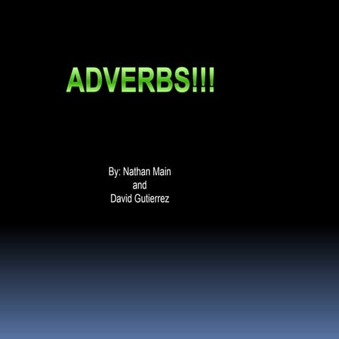 Adverb Project #2 | PPTX