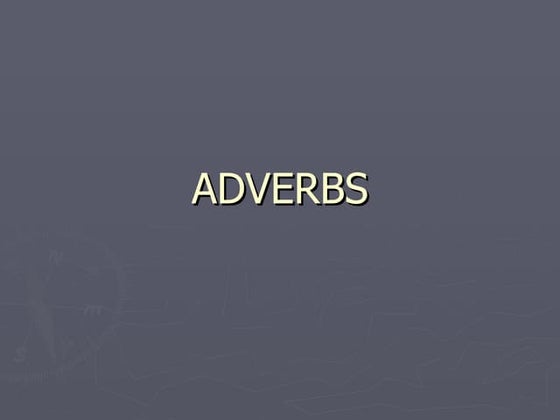 Adjectives And Adverbs | PPT