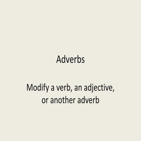Adverbs | PPT