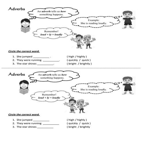 Adverbs worksheet | PDF