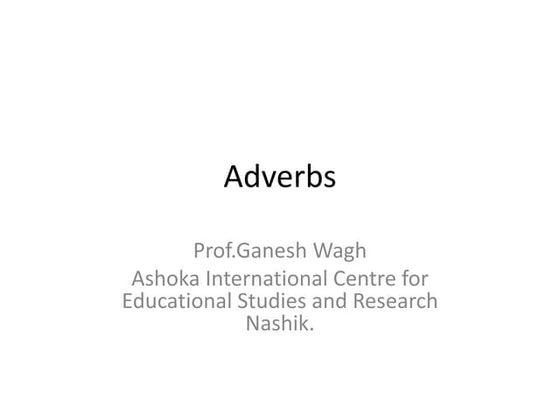 adverbs | PPT